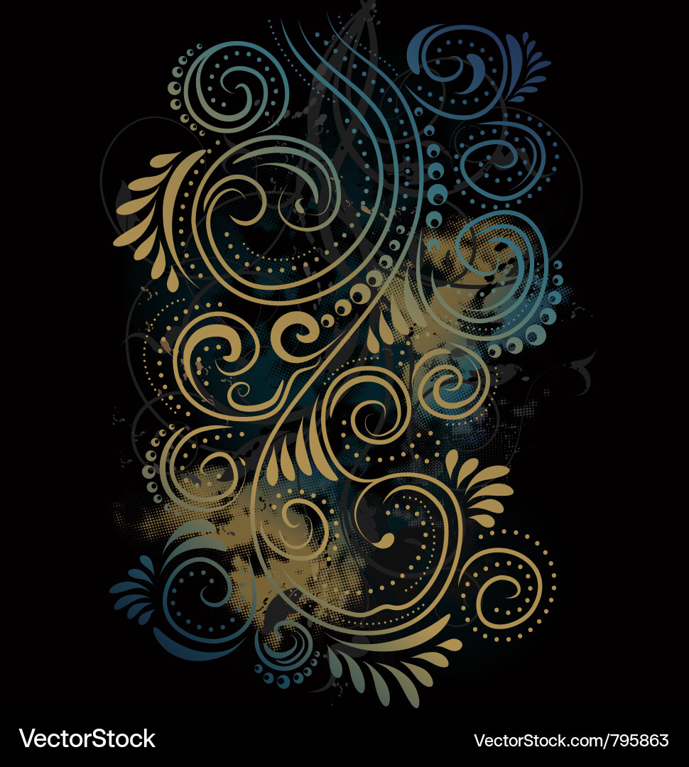 Gold ornate background Royalty Free Vector Image