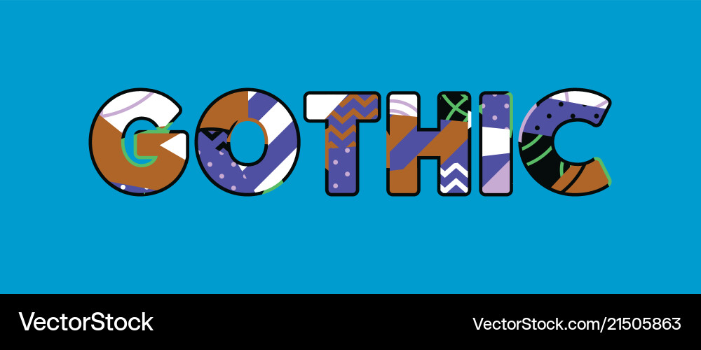 Gothic concept word art Royalty Free Vector Image