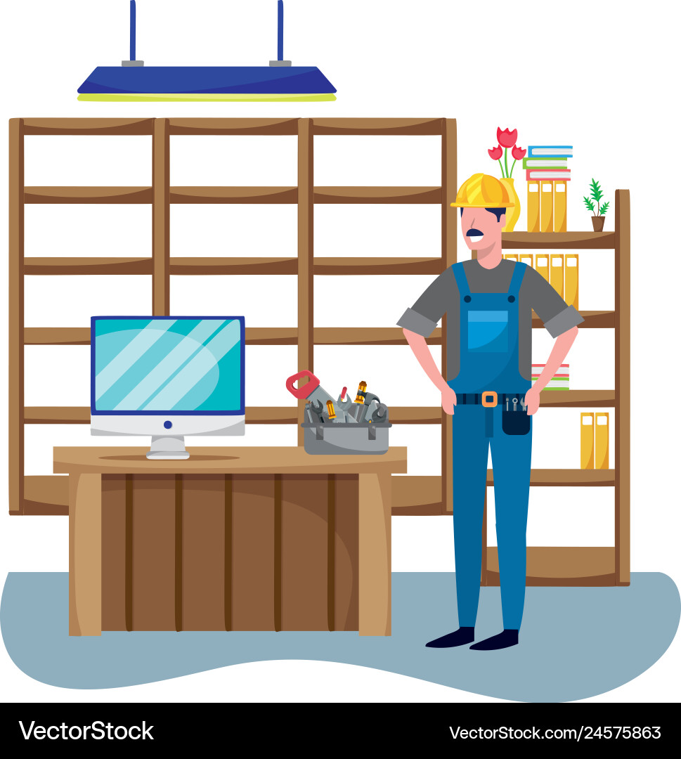 Labor day job cartoon Royalty Free Vector Image