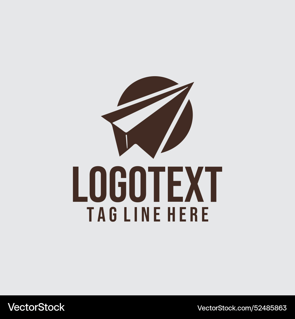 Paper plane logo Royalty Free Vector Image - VectorStock