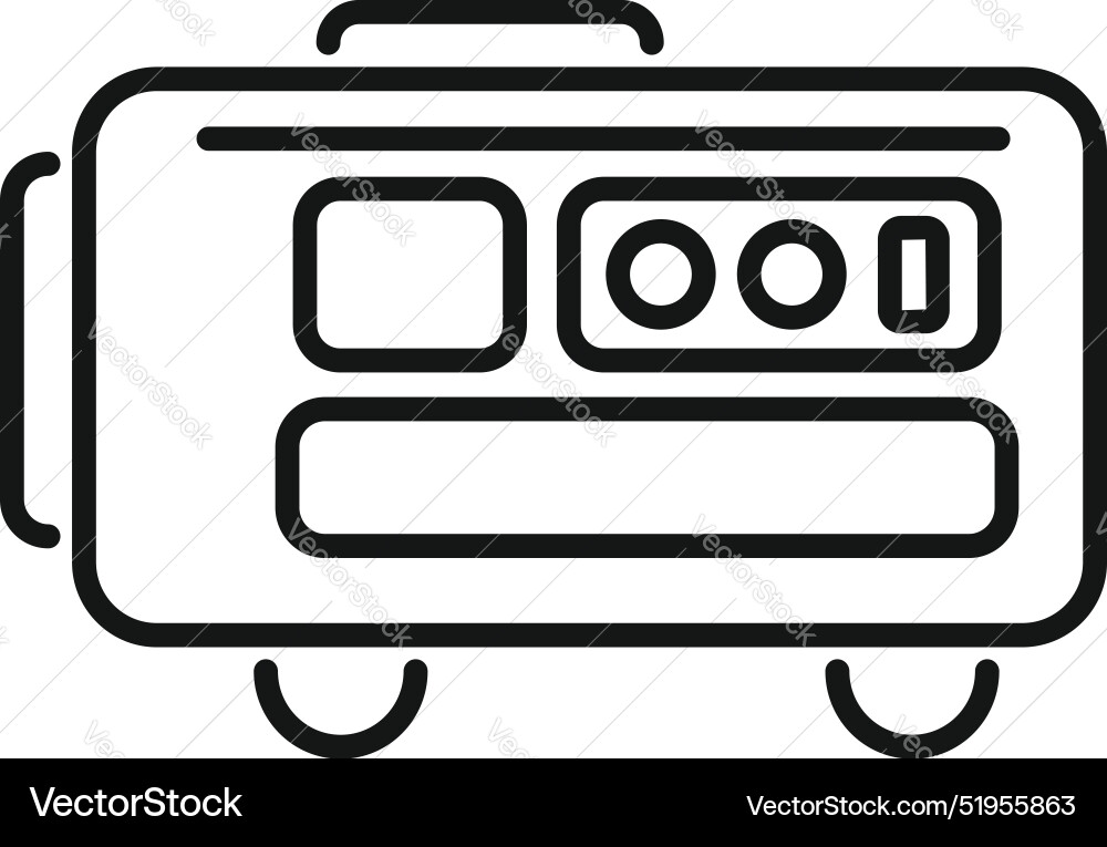 Portable power station providing electricity Vector Image