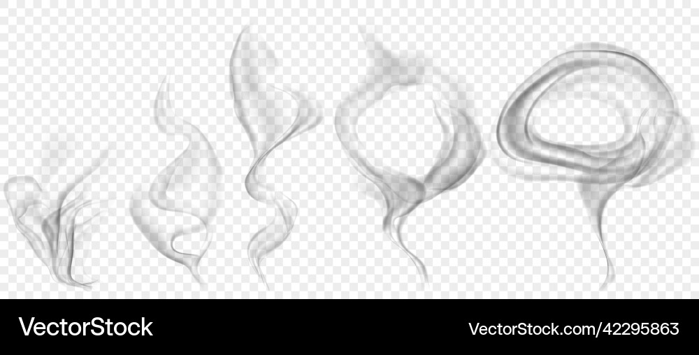 Smoke set Royalty Free Vector Image - VectorStock