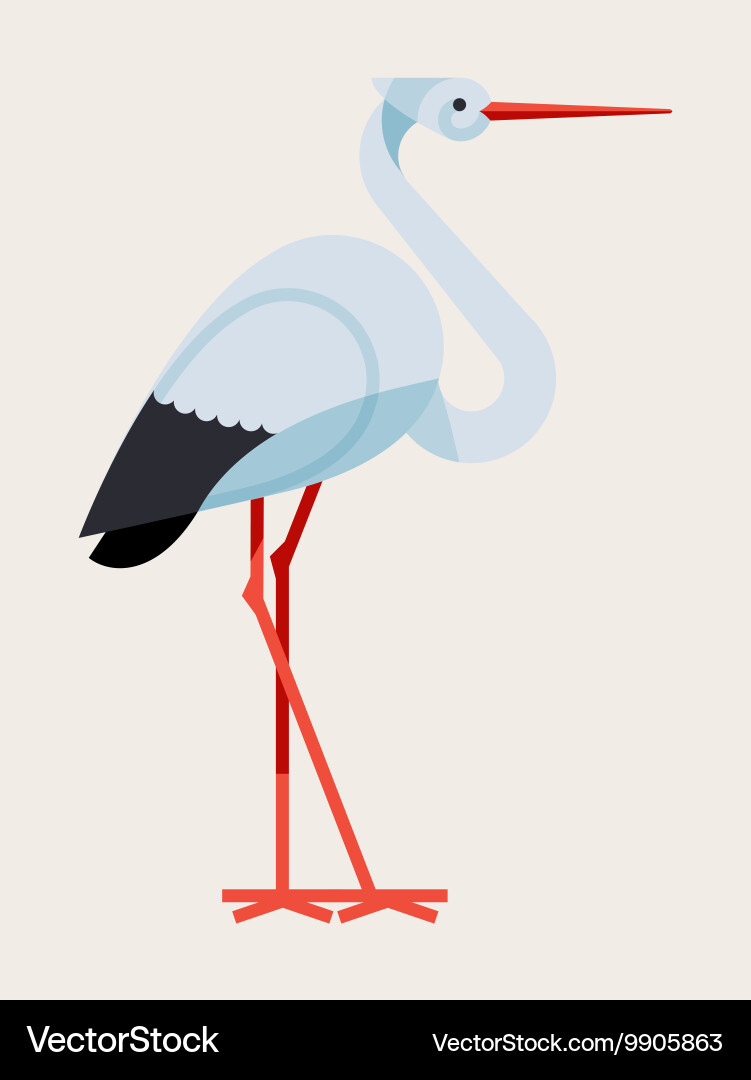 Stork Royalty Free Vector Image - VectorStock
