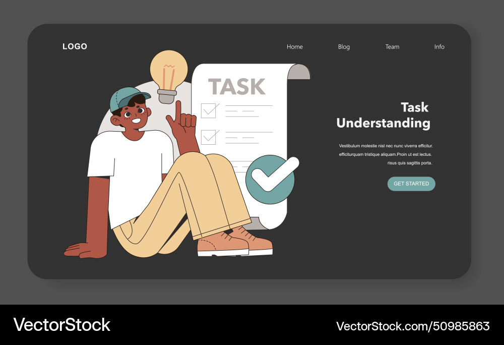 Task understanding concept Royalty Free Vector Image