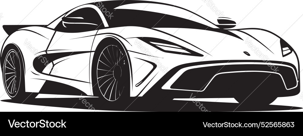 Thunder thriller thrilling rides with supercar Vector Image