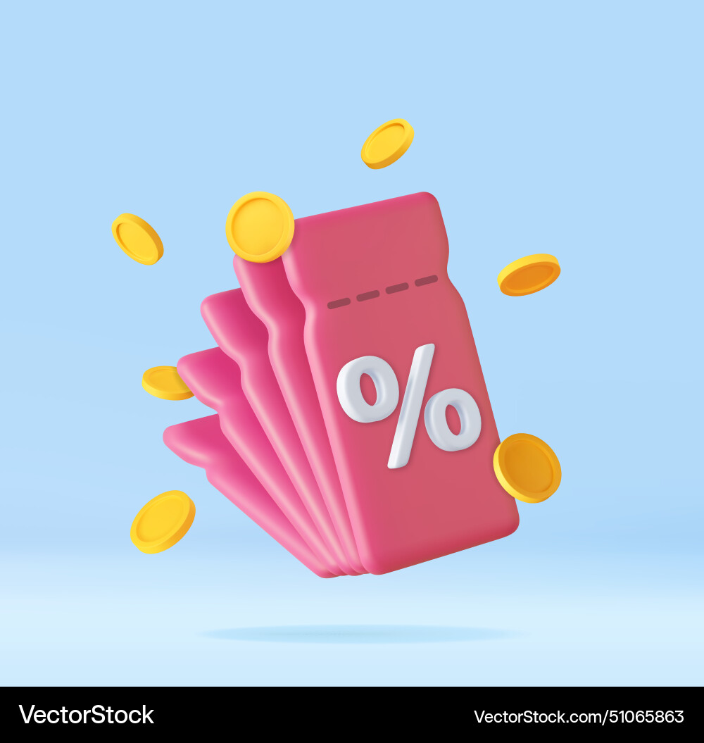 Voucher card cash back template design Royalty Free Vector