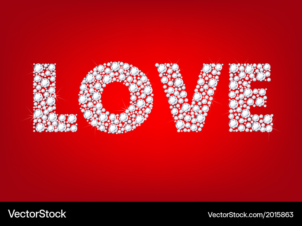 Word love Royalty Free Vector Image - VectorStock