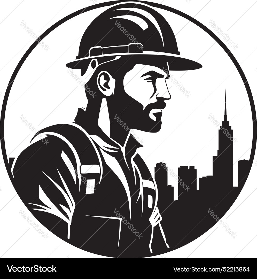 Architectural craftsmanship builder iconic mark Vector Image