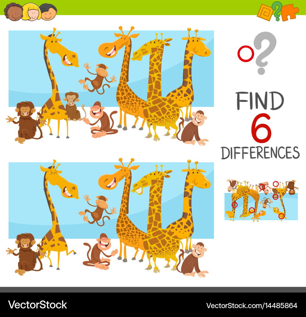 Differences game for children Royalty Free Vector Image