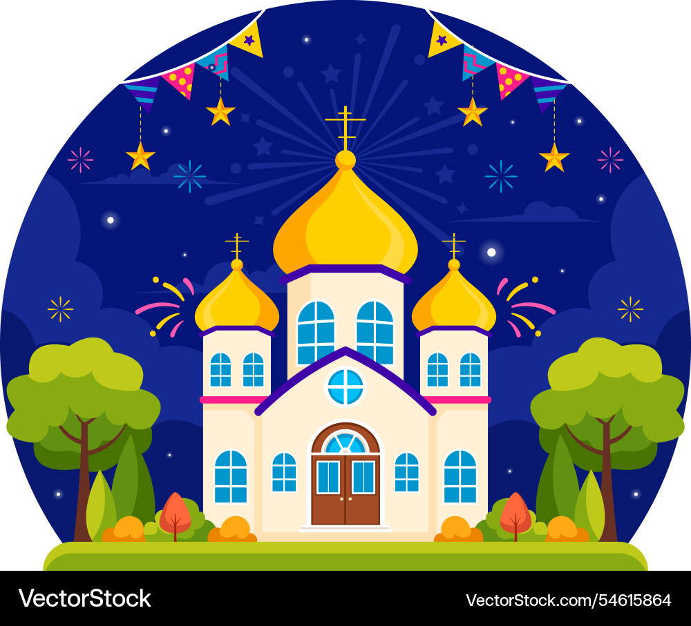 Happy orthodox new year celebrated on january 14 Vector Image