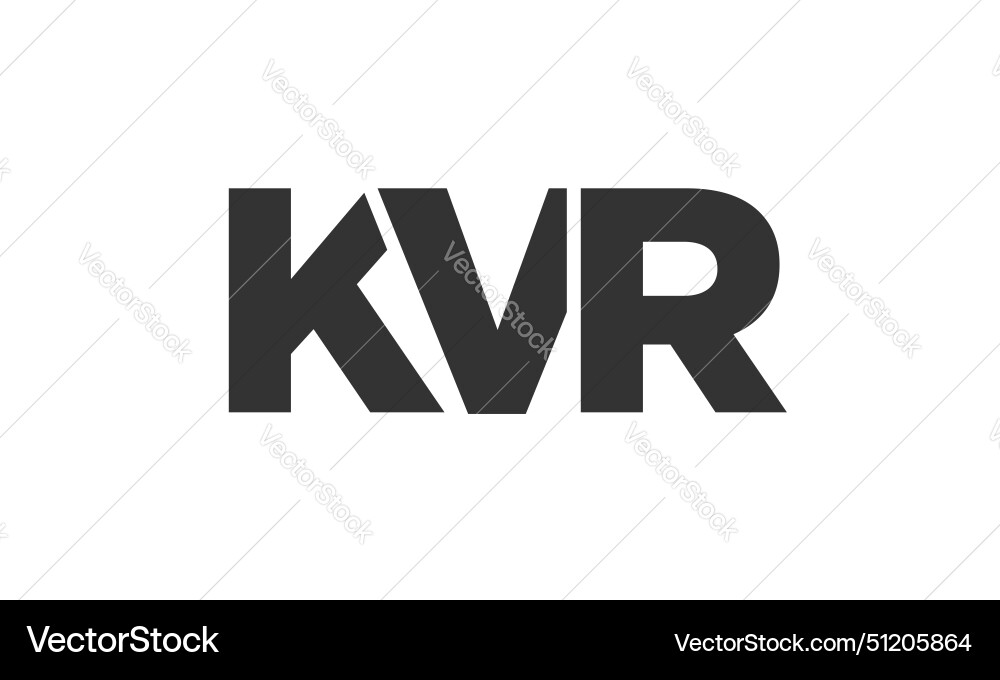 Kvr logo design template with strong and modern Vector Image