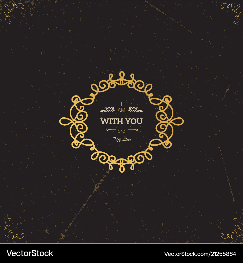 Luxury template sign Royalty Free Vector Image