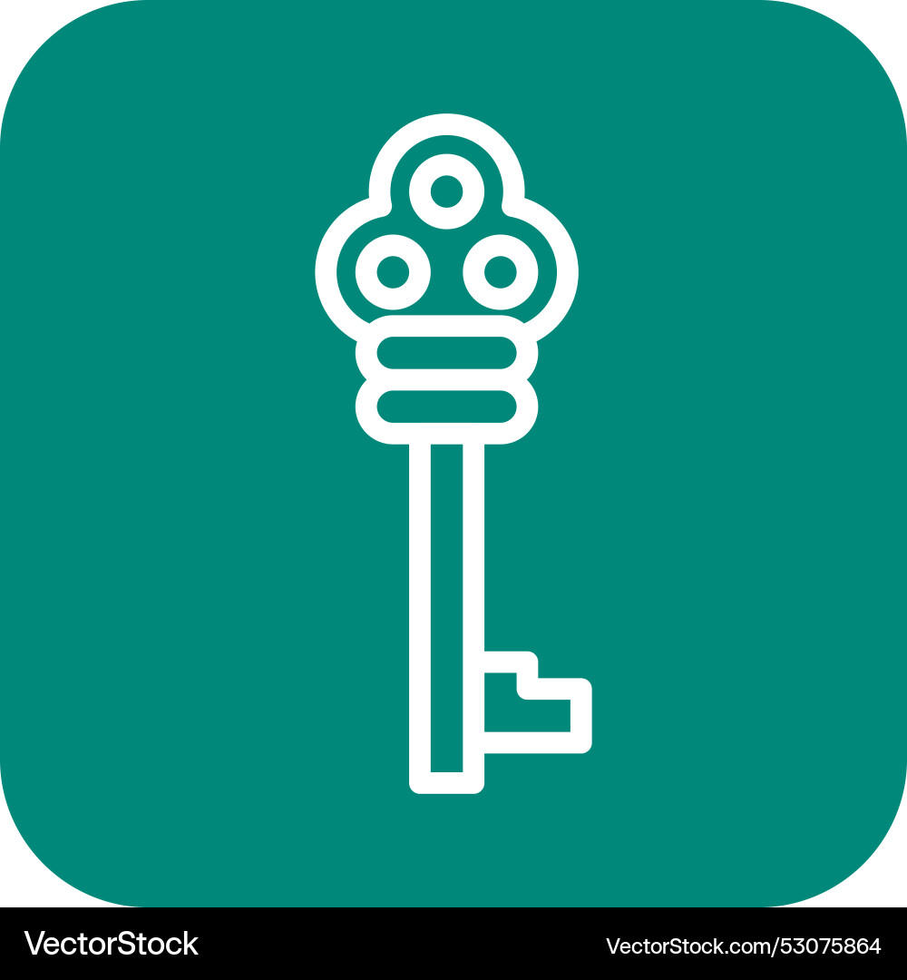 Mittelalterliches Schlüssel-Icon-Design Vektorbild