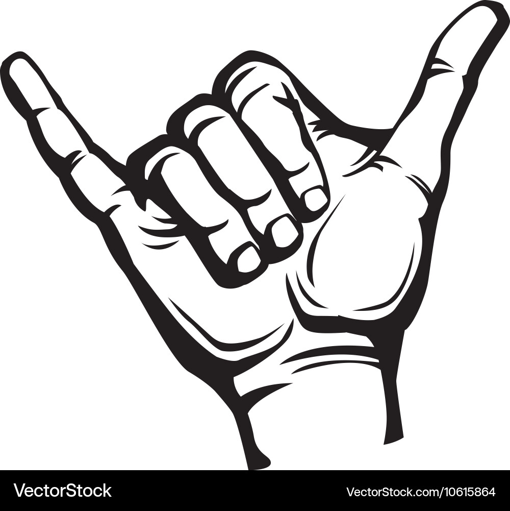 Shaka Aloha Sign Royalty Free Vector Image - VectorStock