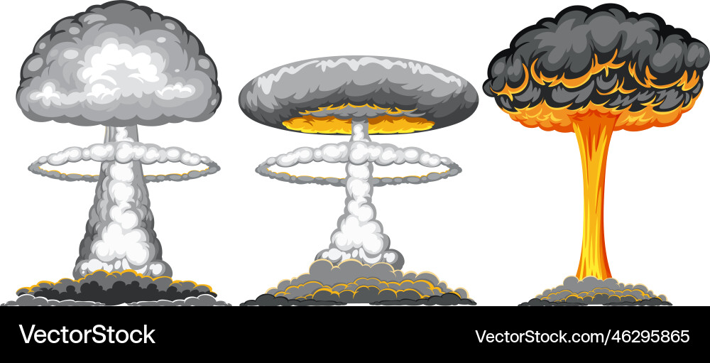 Atomic bomb mushroom cloud Royalty Free Vector Image