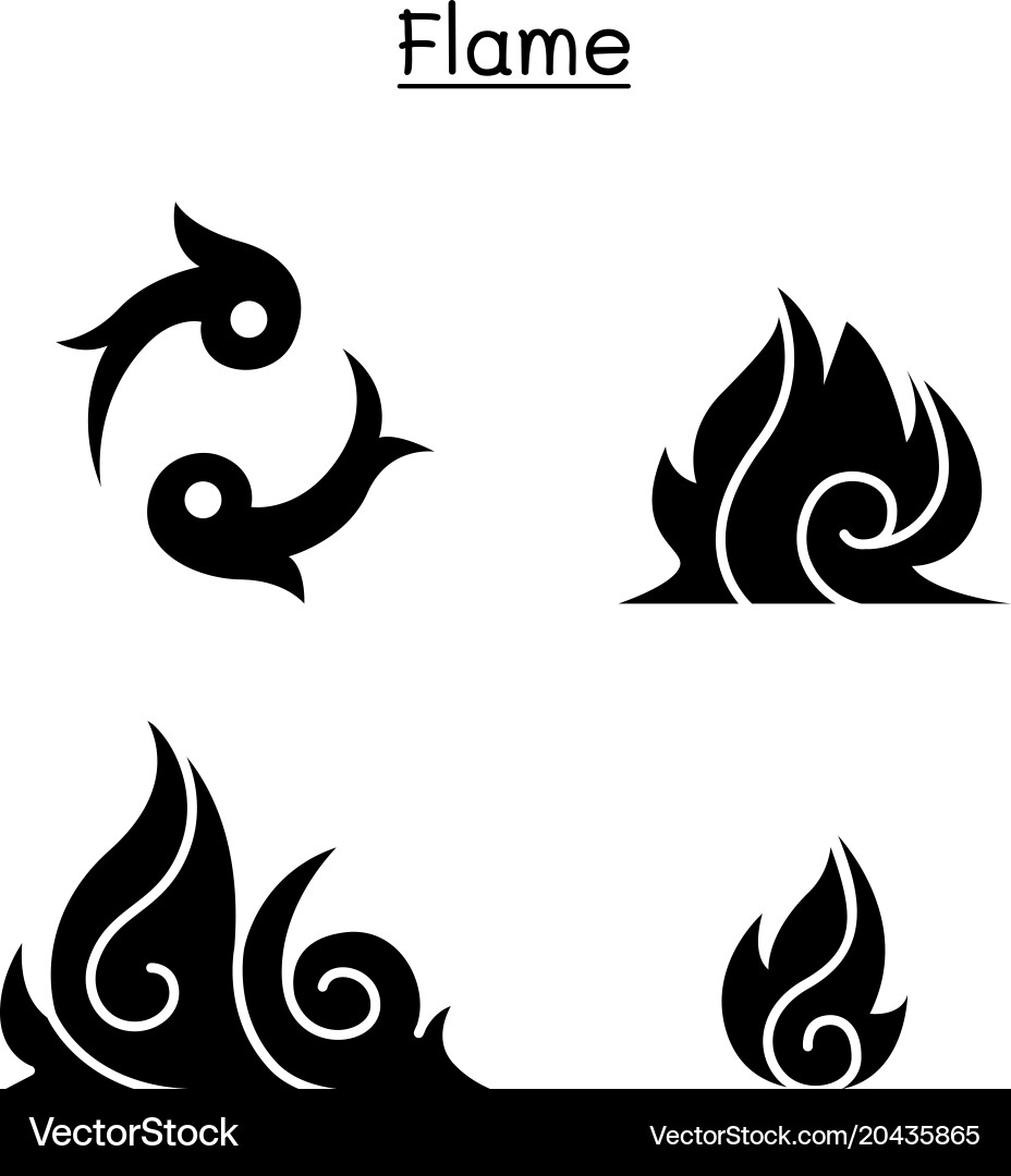 Fire flame burn graphic design Royalty Free Vector Image