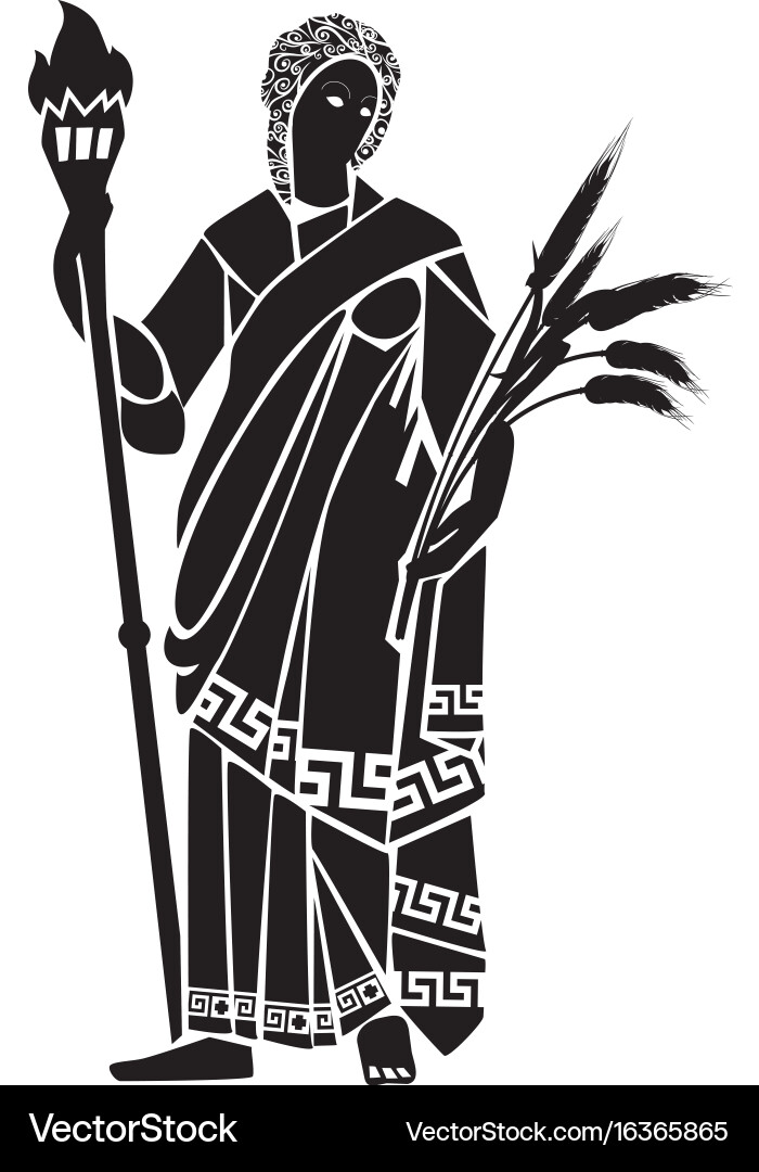 Goddess demeter Royalty Free Vector Image - VectorStock