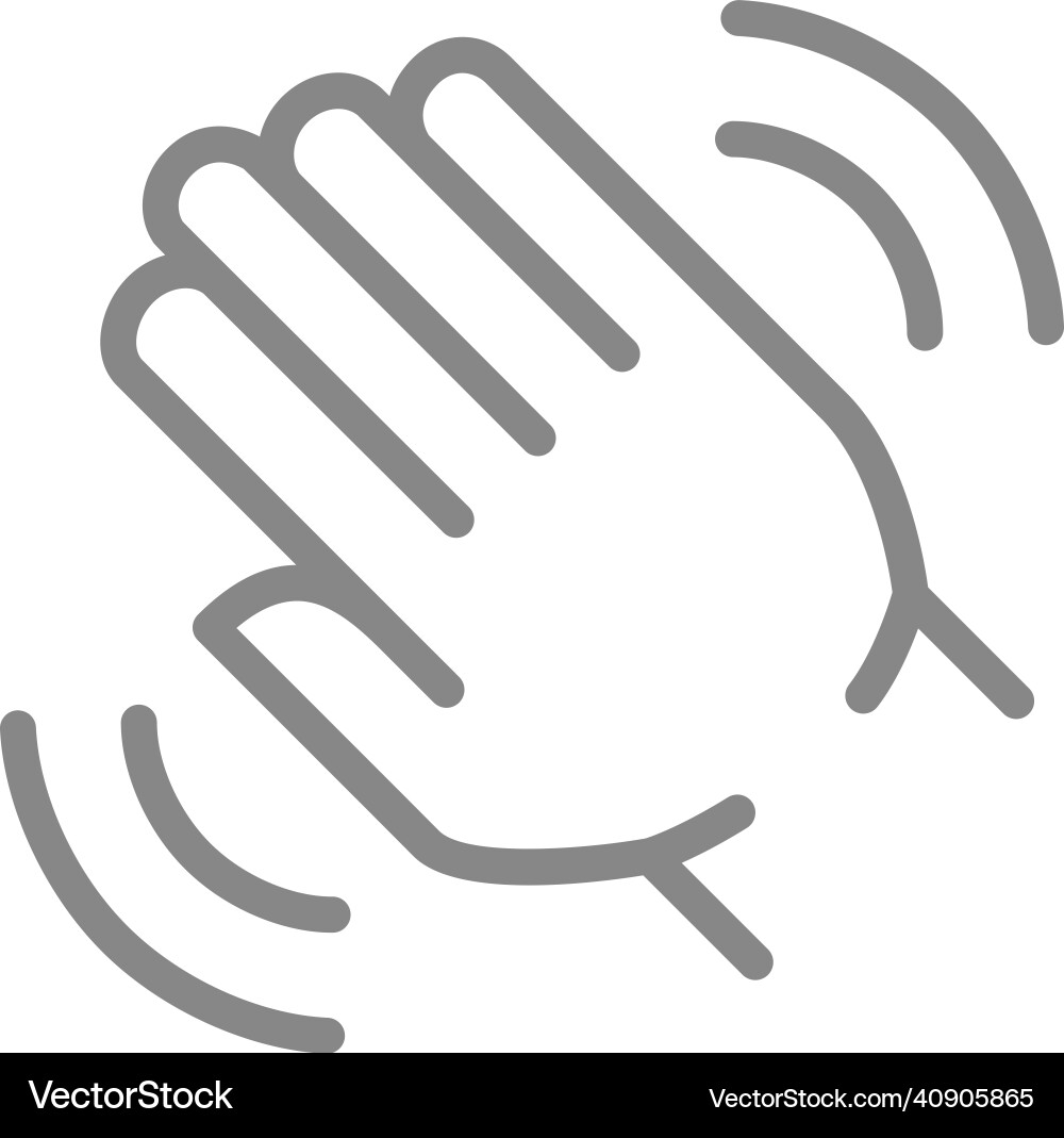 Hand Wave Clipart Black And White