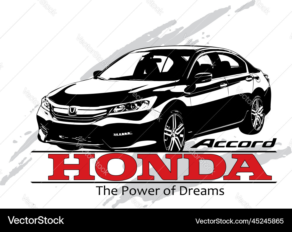 Honda accord 95th gen Royalty Free Vector Image