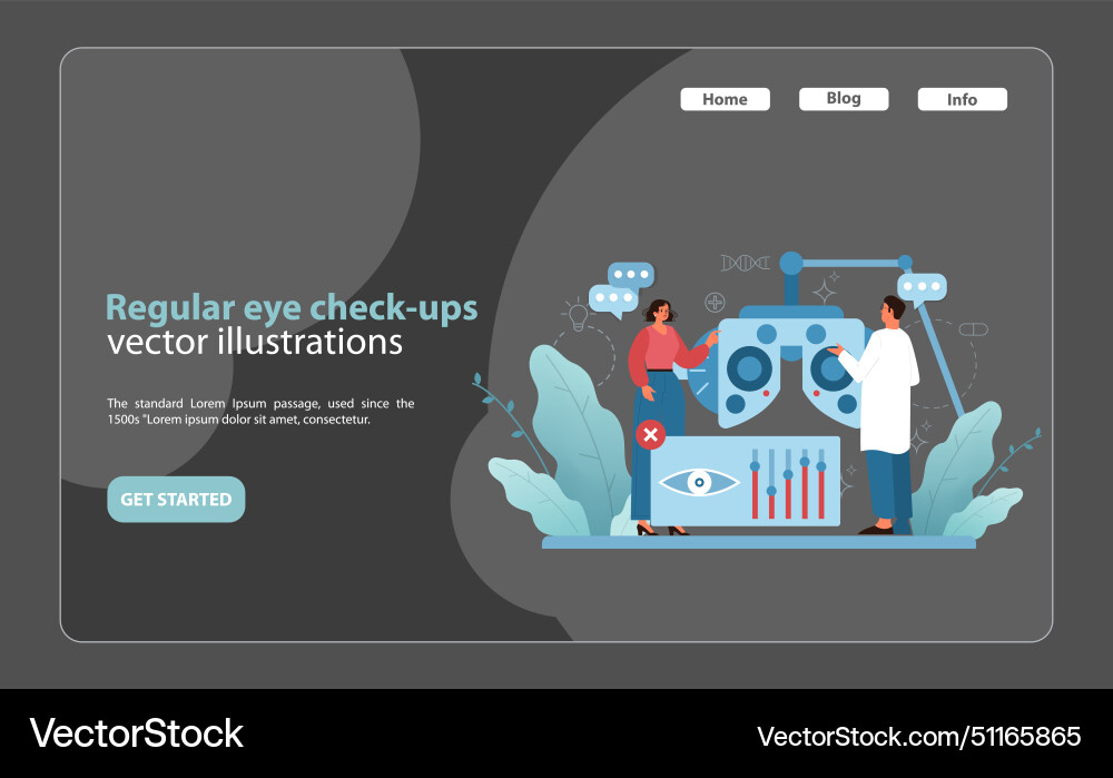 Regular eye check-ups a patient Royalty Free Vector Image