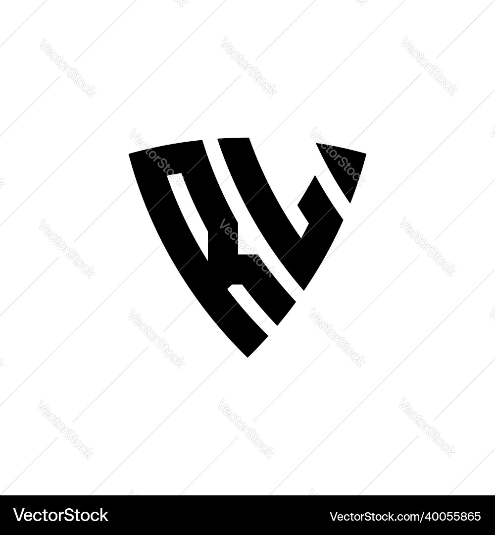 RL Monogram Shield Logo Royalty Free Vector Image