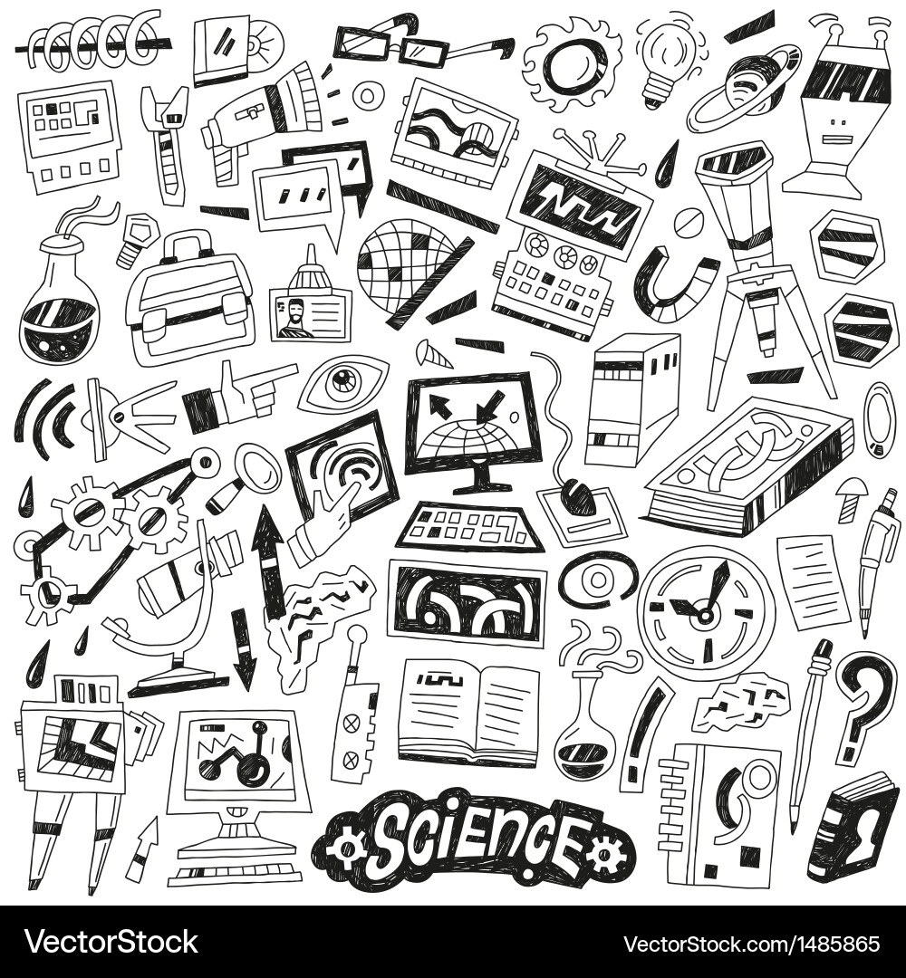 Science - doodles Royalty Free Vector Image - VectorStock