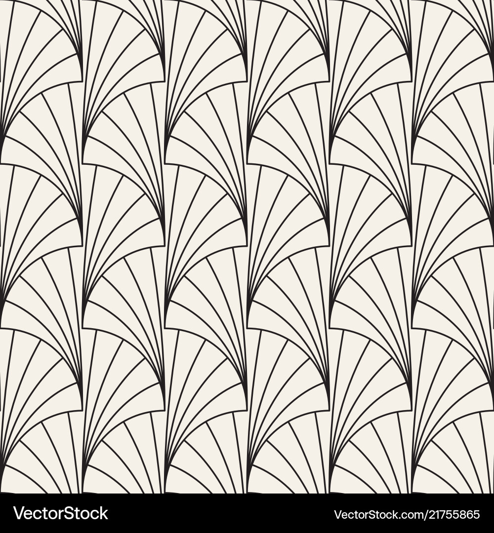 Seamless vintage pattern of overlapping arcs Vector Image