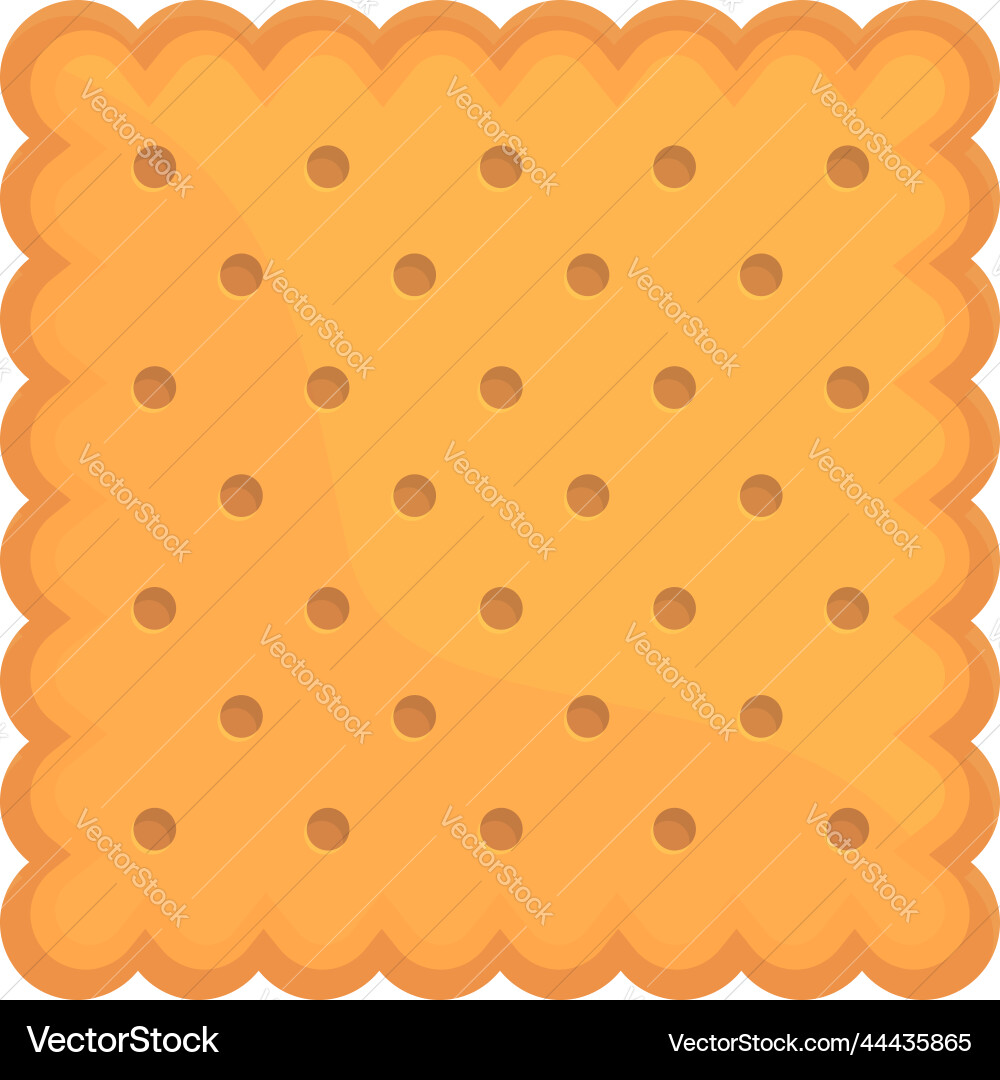 Square cracker icon cartoon cookie food Royalty Free Vector