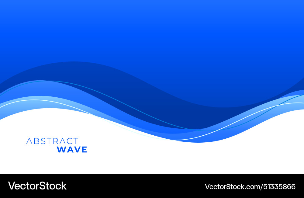 Abstract blue wave shape with curvy and stripe Vector Image