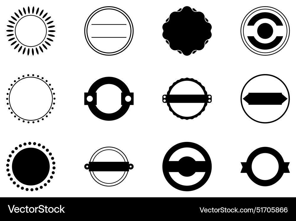 Brand label frame set design Royalty Free Vector Image