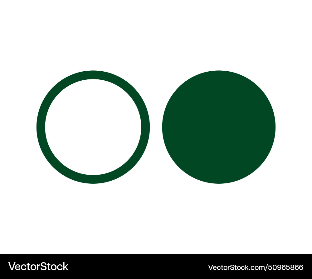 Circle outline stroke and shape green Royalty Free Vector