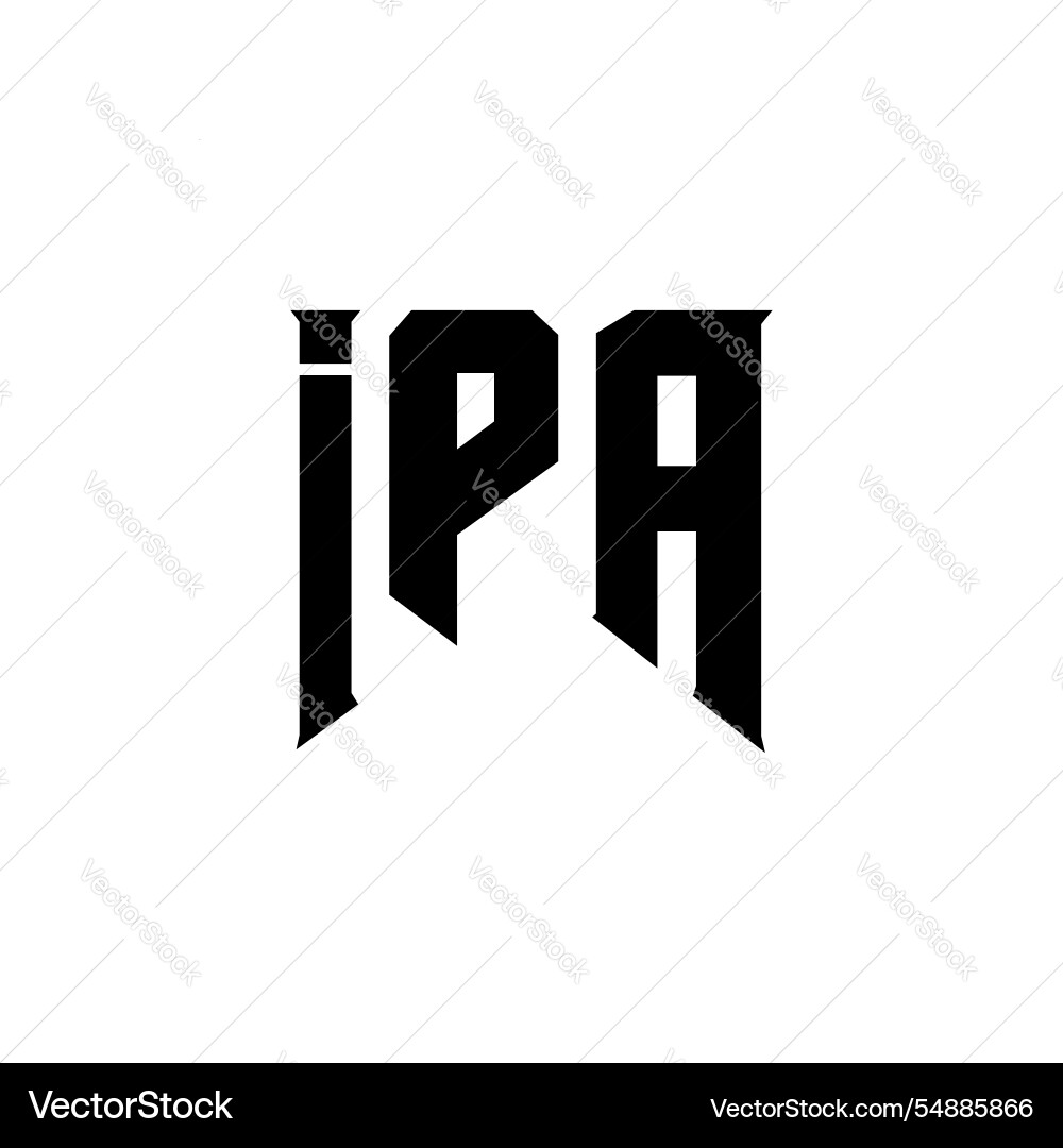 Ipa letter logo design for technology company Vector Image