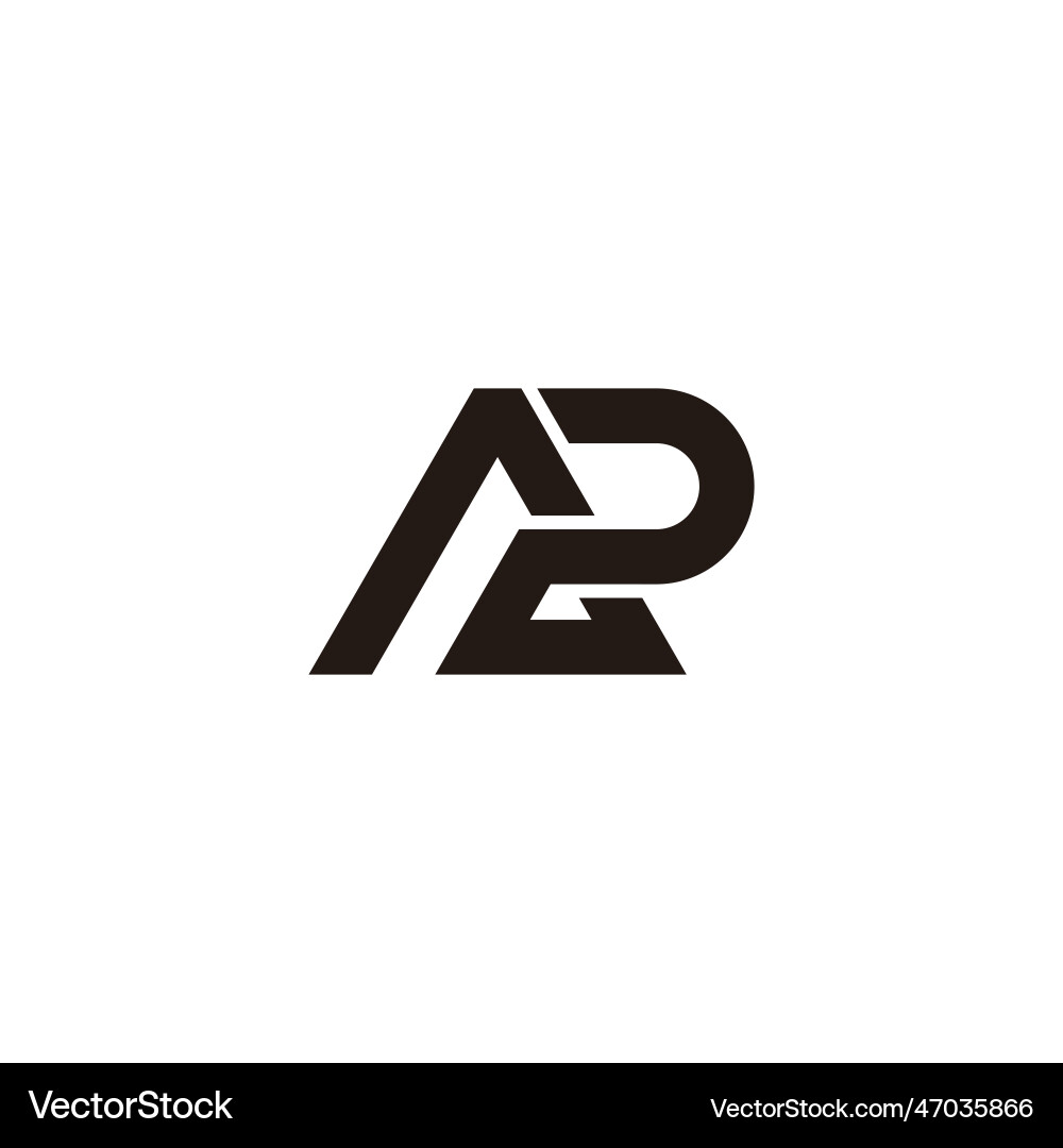Letter ap linked line geometric triangle logo Vector Image