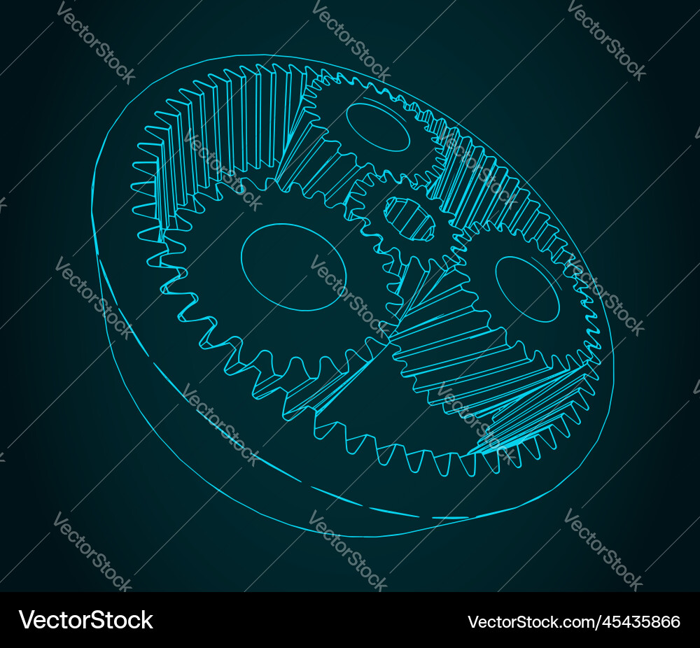 Planetary gears Royalty Free Vector Image - VectorStock