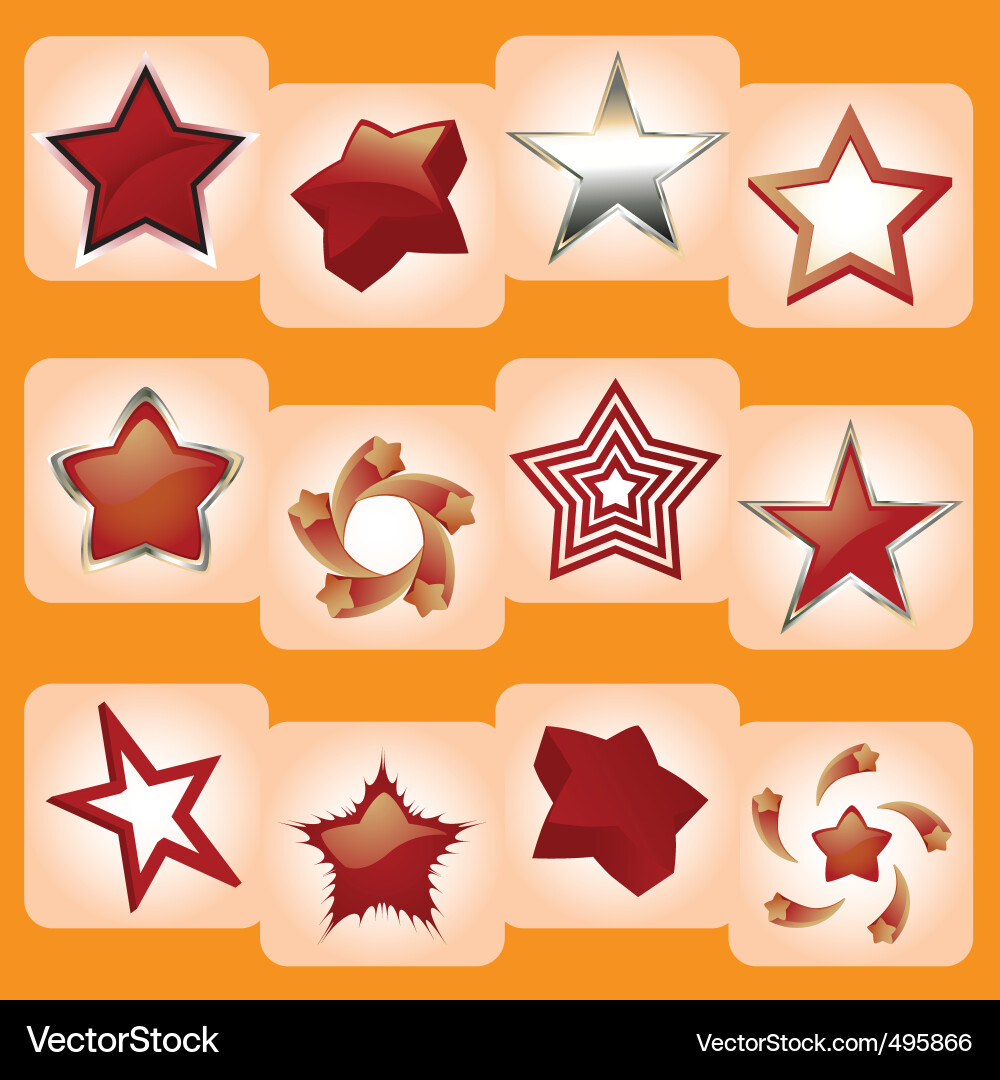 Star icons Royalty Free Vector Image - VectorStock