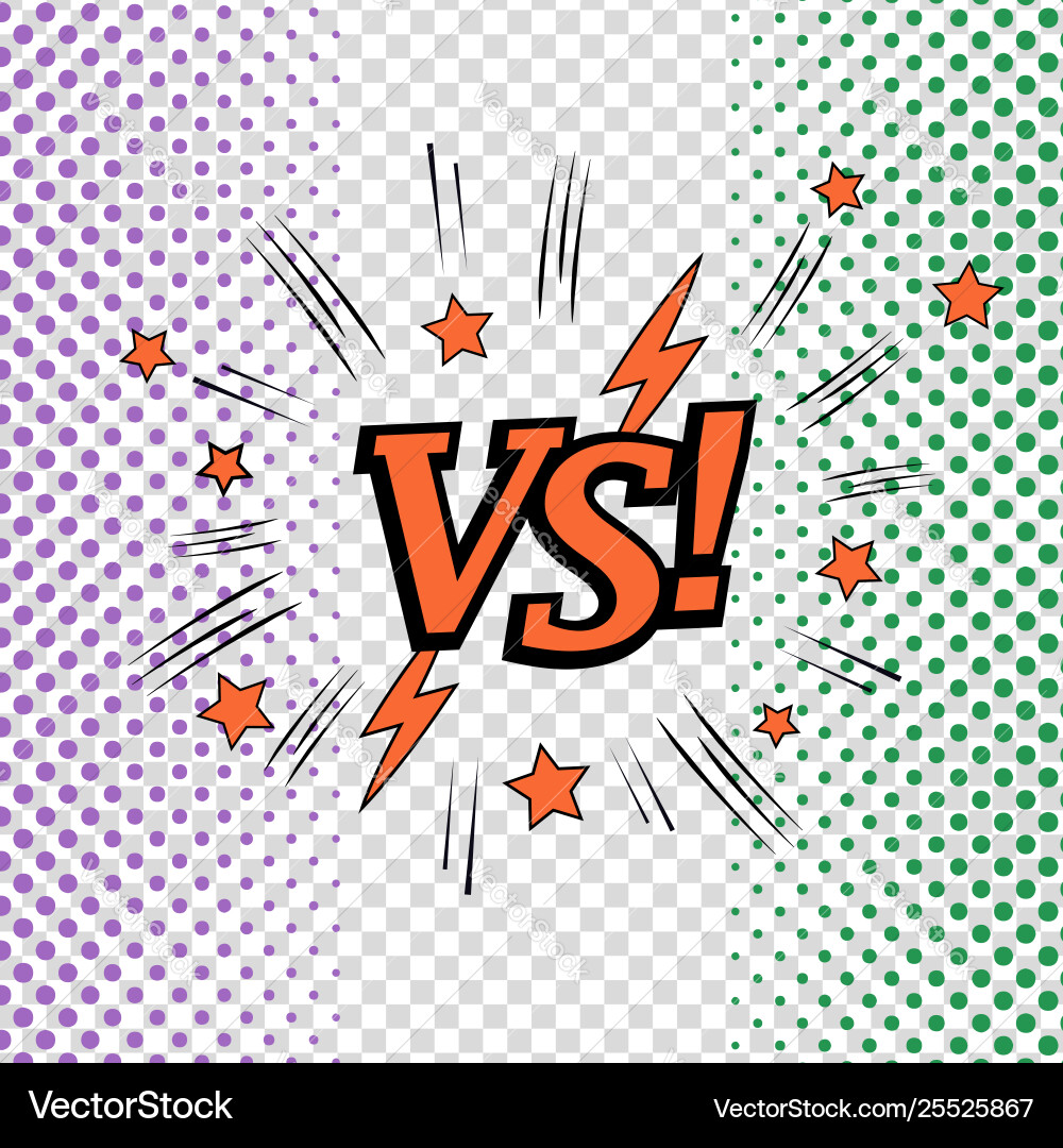 Comic versus concept Royalty Free Vector Image