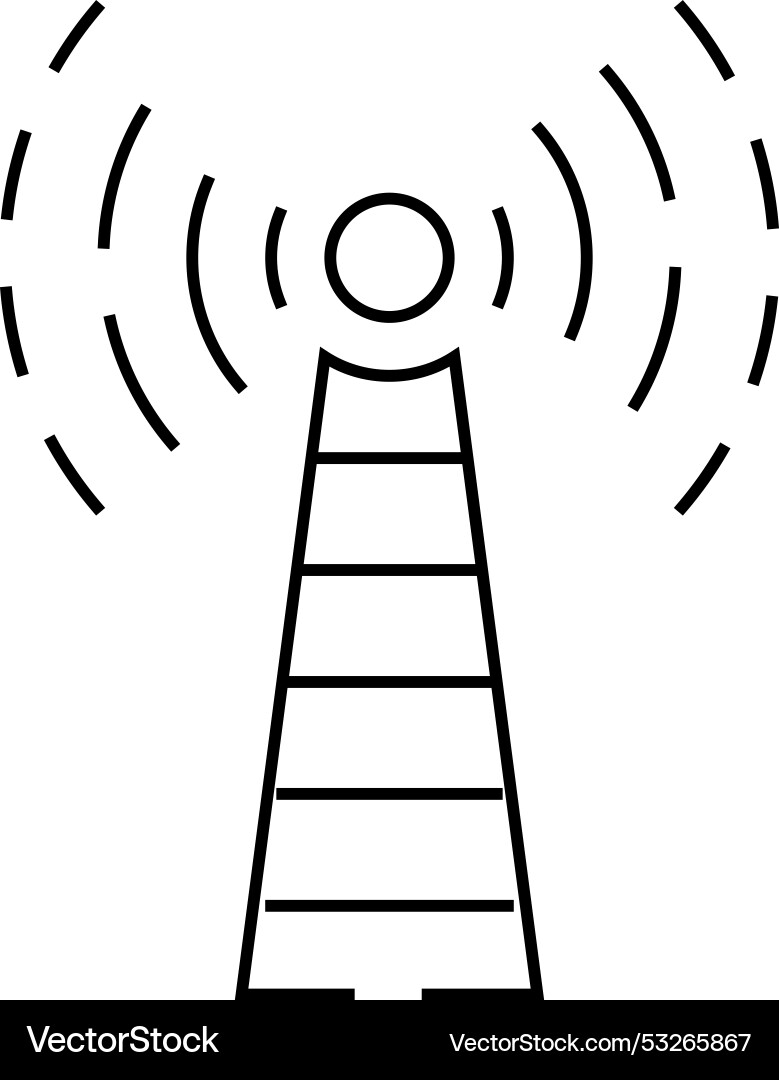 Electromagnetic interference label line icon Vector Image