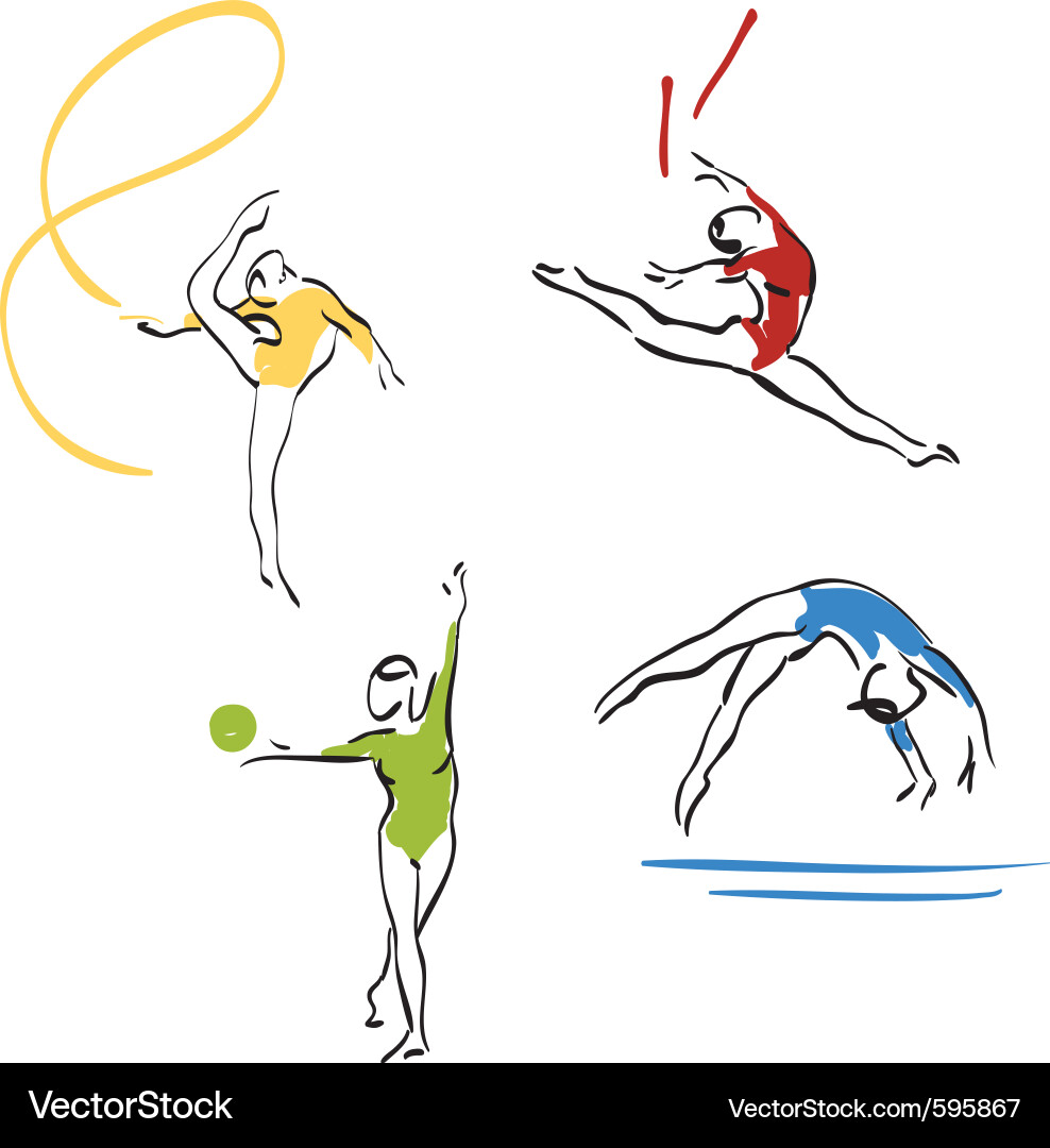 Gymnastics collection Royalty Free Vector Image