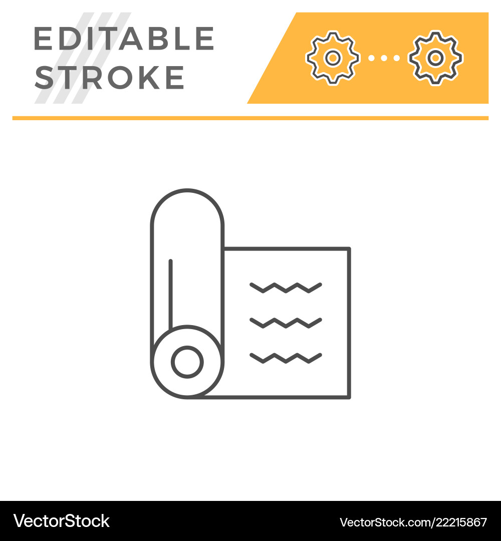 Insulation roll line icon Royalty Free Vector Image