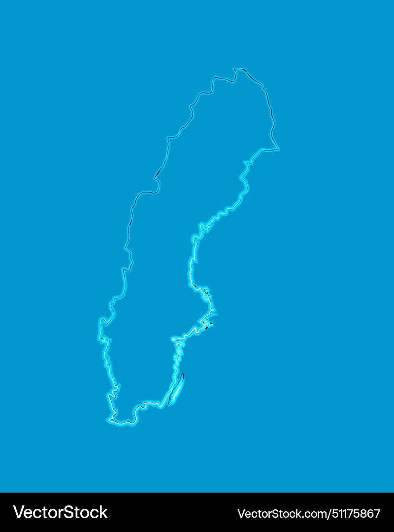 Map of sweden Royalty Free Vector Image - VectorStock