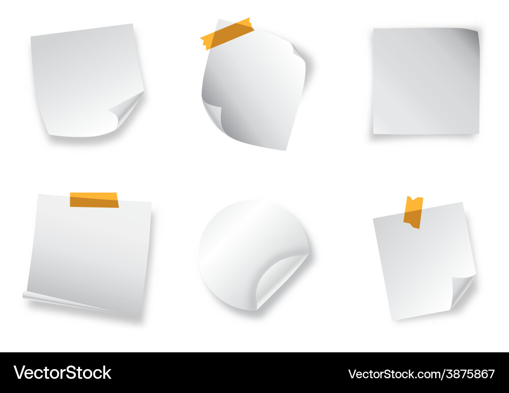 Realistic stickers with peeling corners Royalty Free Vector