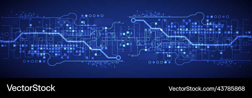 Abstract technology concept circuit board high Vector Image