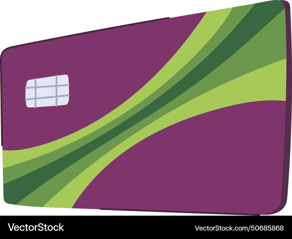 Debit credit card cartoon Royalty Free Vector Image