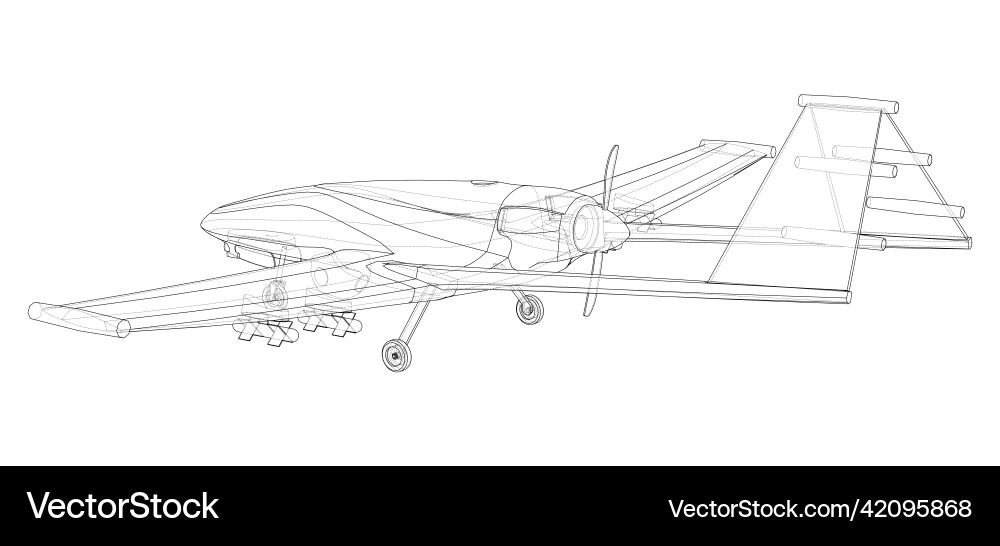 Military predator drone Royalty Free Vector Image