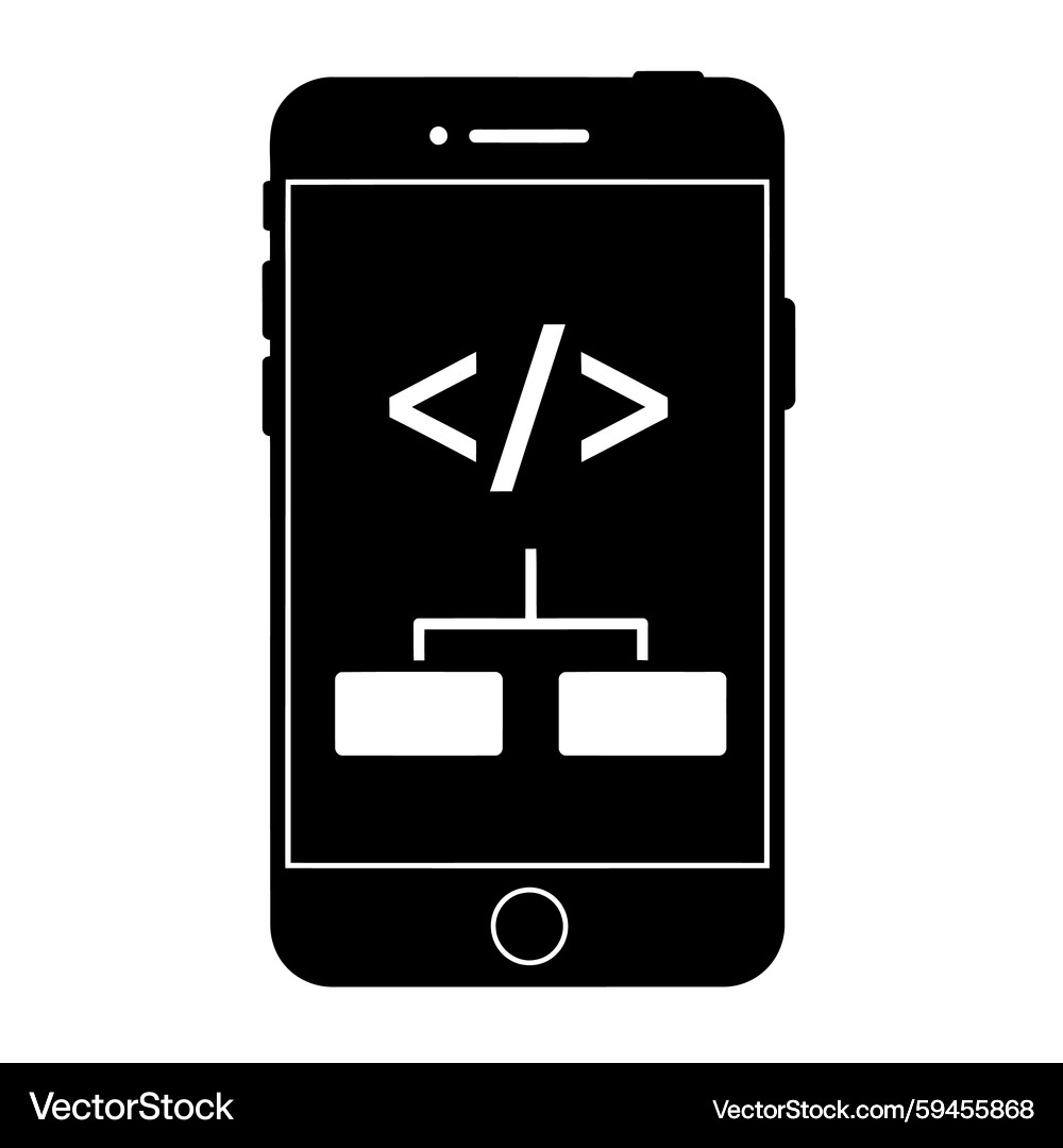 Mobile App Development Icon Royalty Free Vector Image