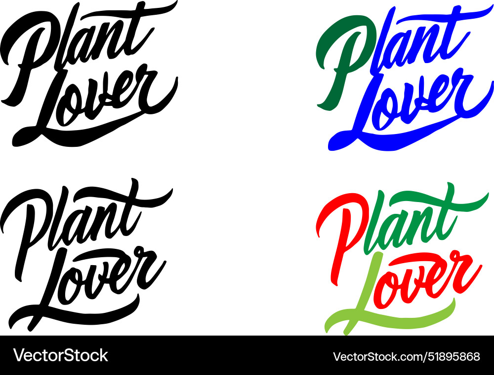 Plant lover text typography design t-shirt Vector Image