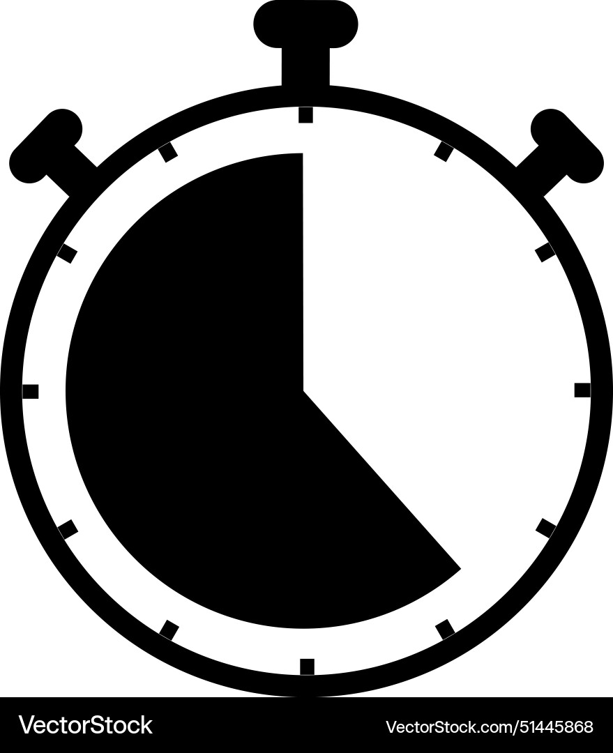Stopwatch Icon Clock Countdown Timer Symbol Vector Image