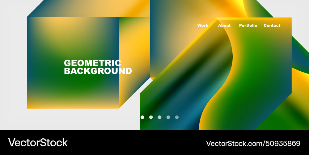 Abstract geometric shapes web design page Vector Image
