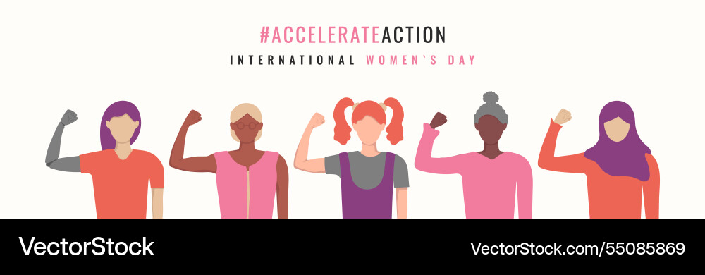 Accelerate action banner template iwd 2025 Vector Image