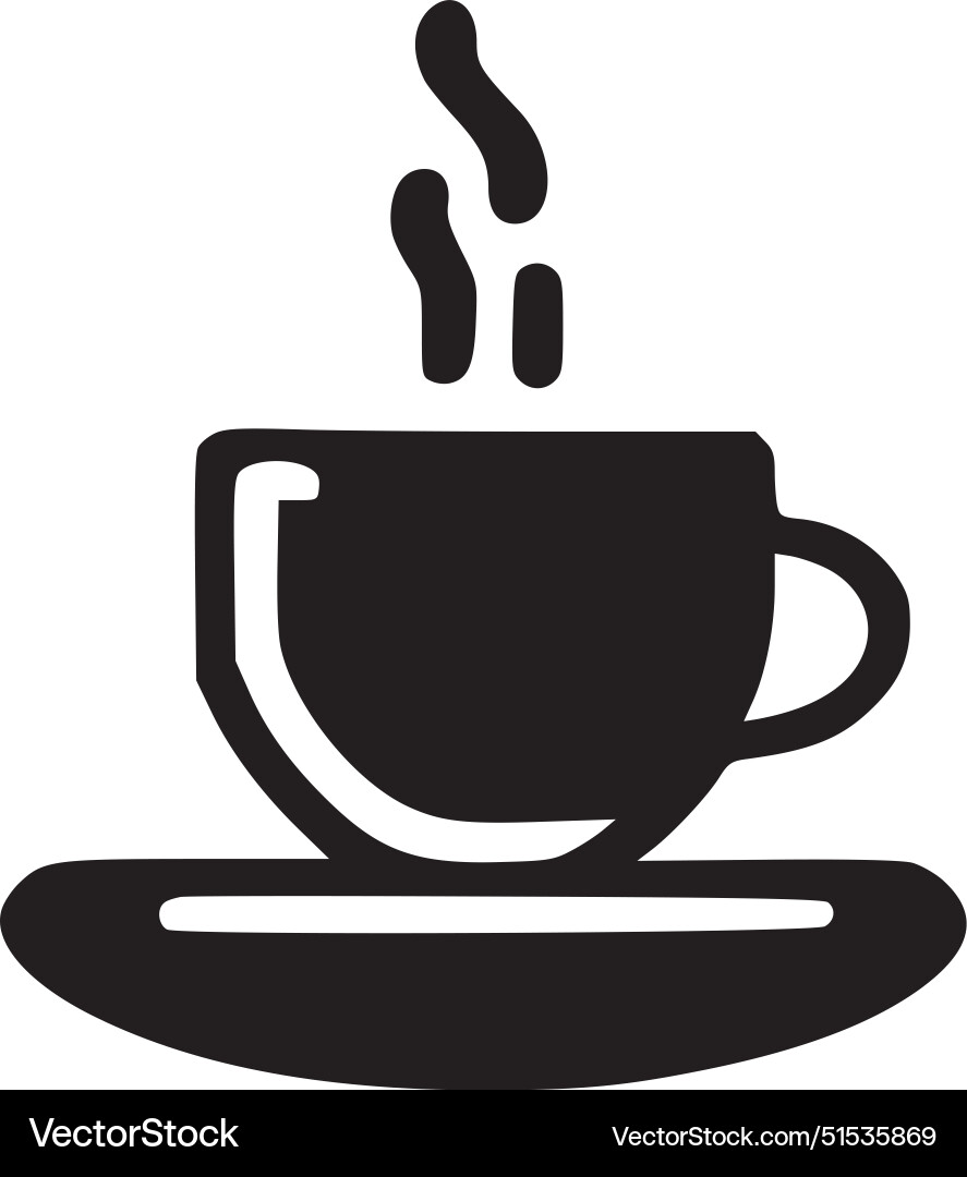 Coffee - black and white isolated icon Royalty Free Vector
